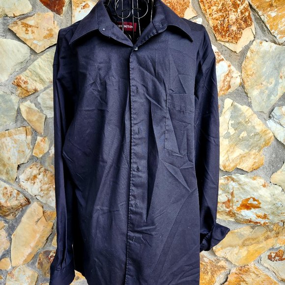 Covington | Shirts | Black Collared Long Sleeve Mens Dress Shirt | Poshmark